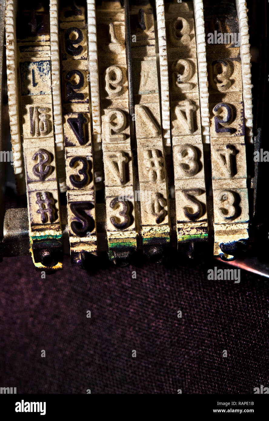 Abstract Vintage Office Equipment Rubber Stamp Tool Stock Photo - Alamy