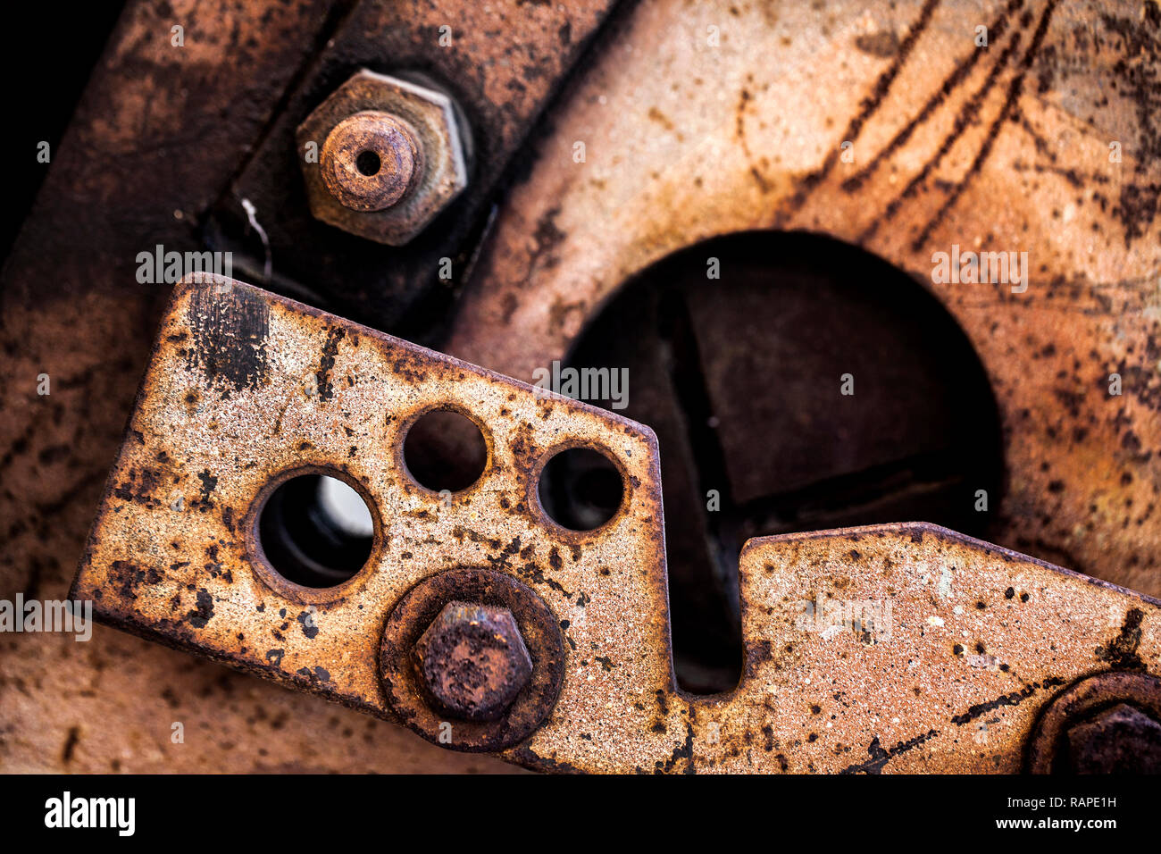 Industrial Concept Rusty Metal Background Macro Detail Photo Stock ...