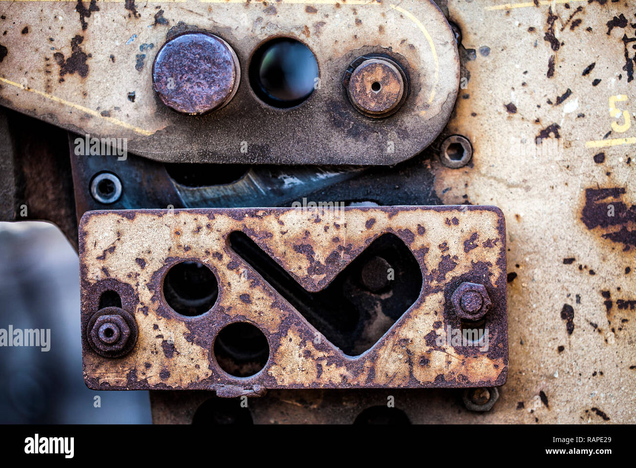Industrial Concept Rusty Metal Background Macro Detail Photo Stock ...