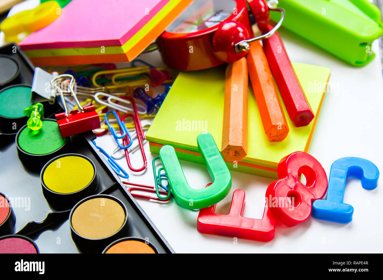 School Education or Office Equipment Tools Photo Stock Photo - Alamy