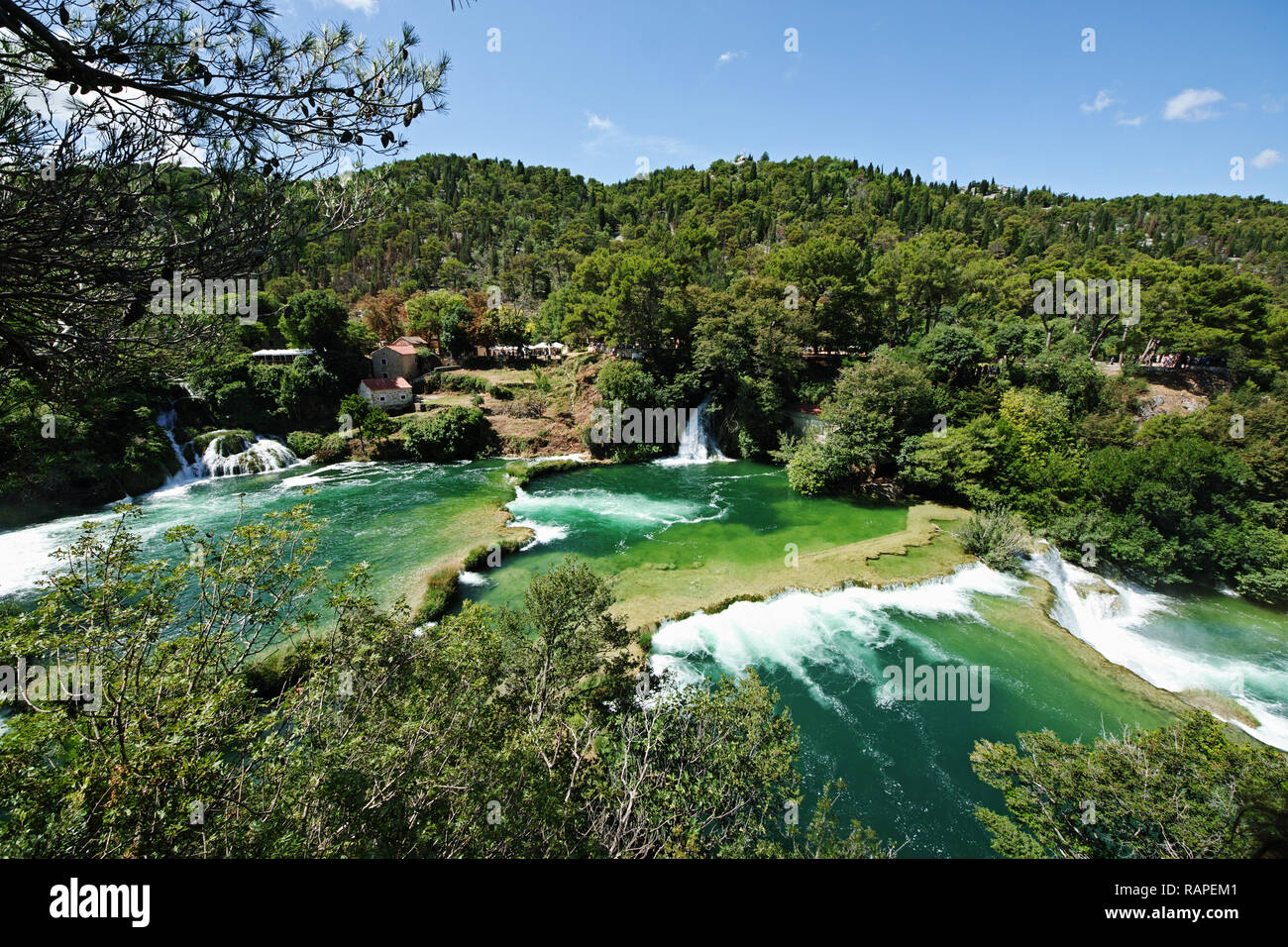 Beautiful Skradinski Buk Waterfall In Krka National Park - Dalmatia Croatia Stock Photo - Alamy