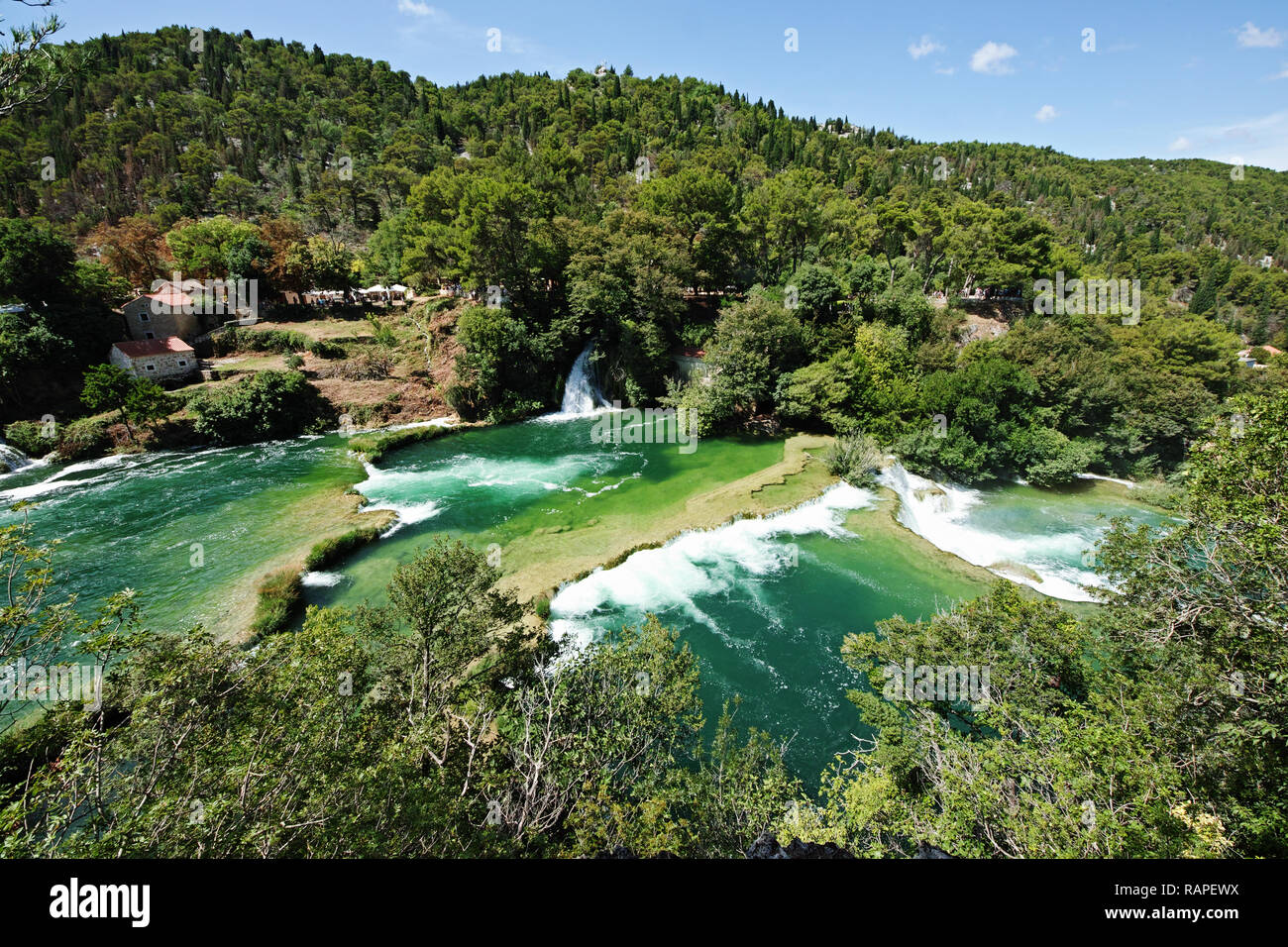 Beautiful Skradinski Buk Waterfall In Krka National Park - Dalmatia Croatia Stock Photo - Alamy