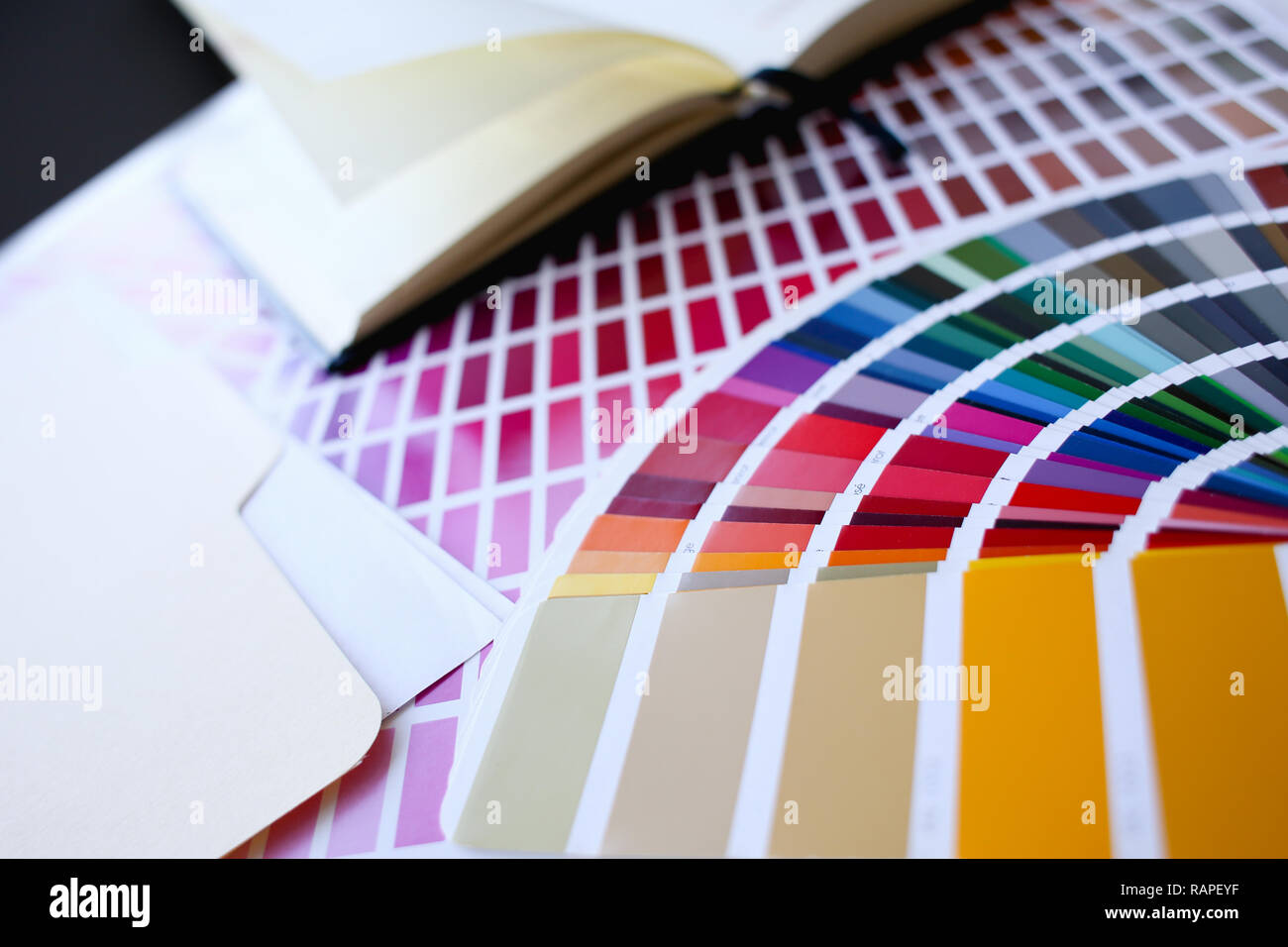 Color print of pantone statistics offset Stock Photo - Alamy