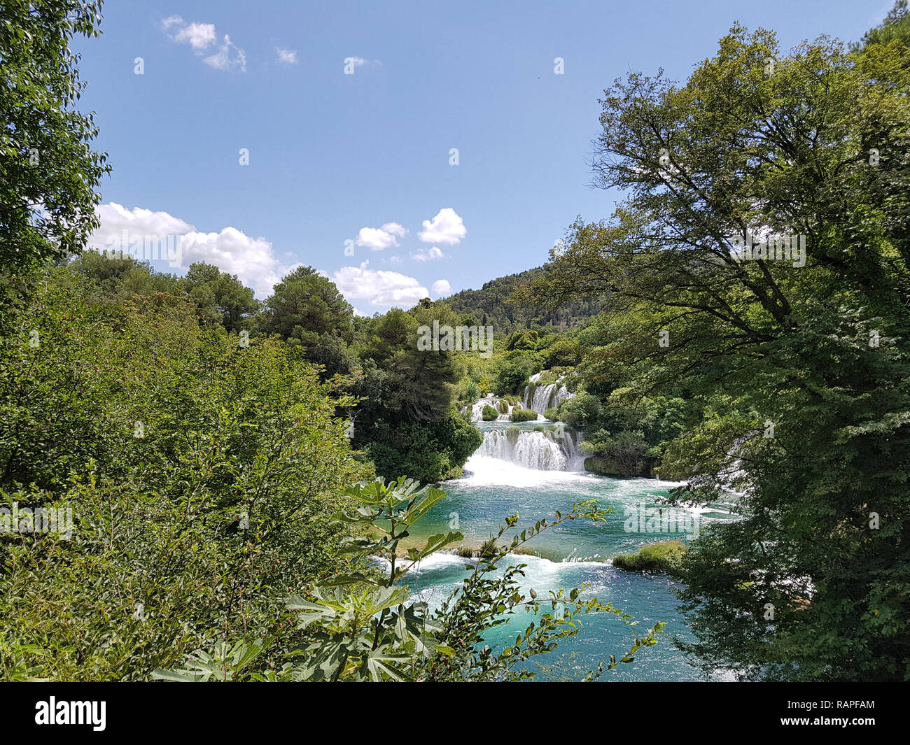 Beautiful Skradinski Buk Waterfall In Krka National Park - Dalmatia Croatia Stock Photo - Alamy