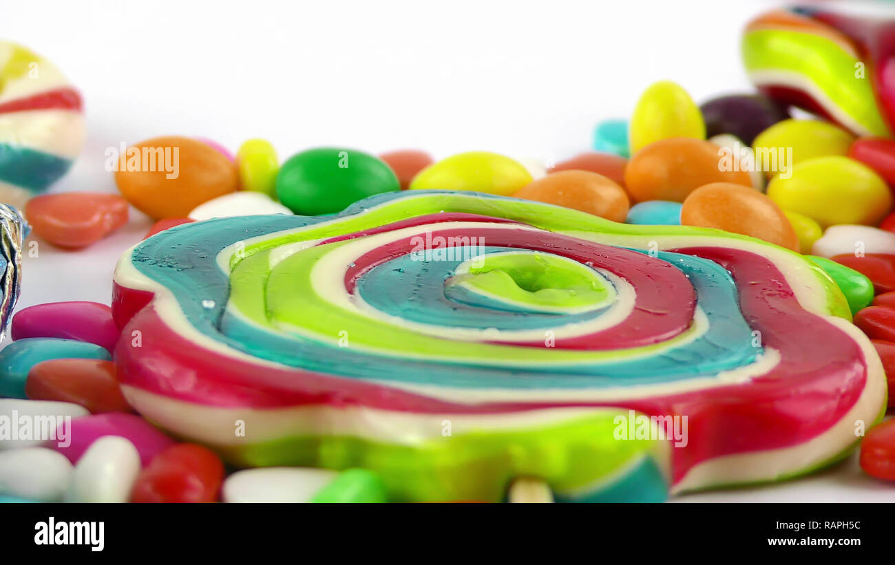 Candy Sweet Jelly Lolly and Delicious Sugar Dessert Stock Photo - Alamy