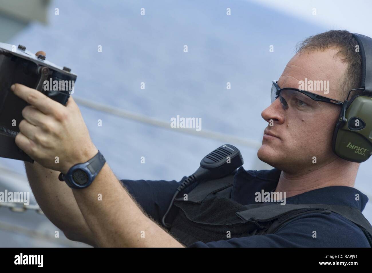 SOUTH CHINA SEA (Feb. 24, 2017) Gunner's Mate 1st Class Benjamin Greene ...