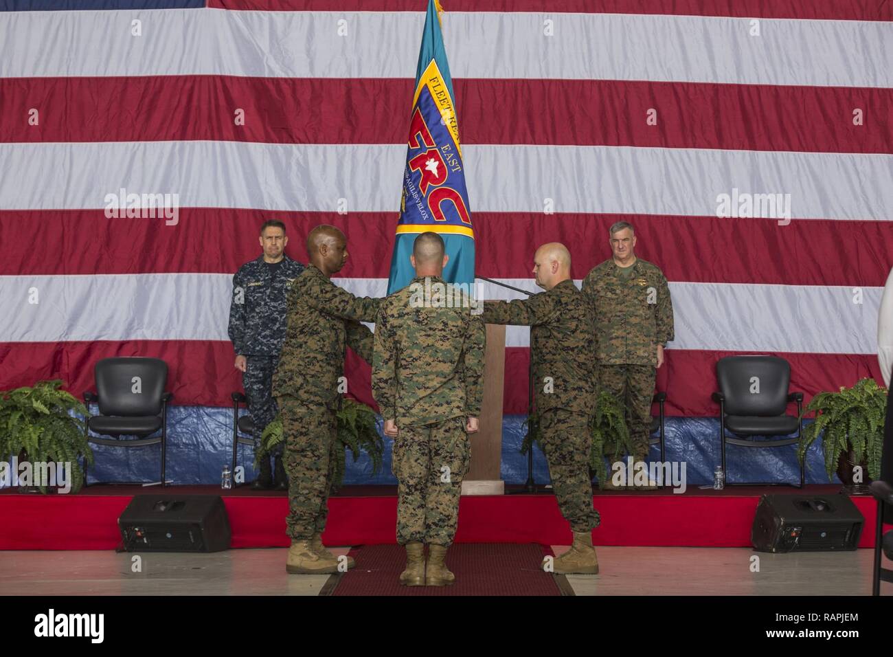 U.S. Marine Corps Col. Vincent Clark, left, the former commanding ...