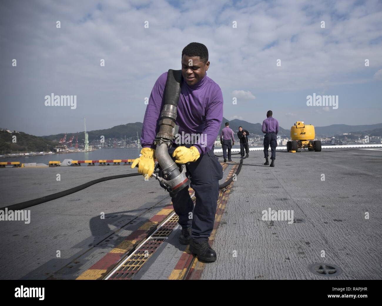 SASEBO, Japan (Feb. 27, 2017) Aviation Boatswain's Mate (Fuel) Airman E ...