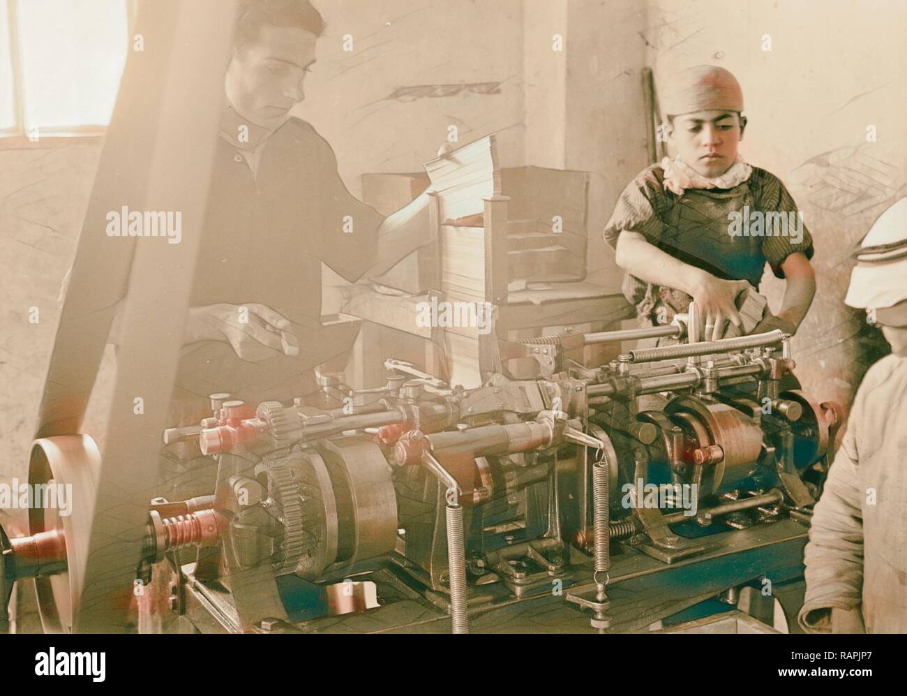 Arab factories & general improvements in Nablus, Match factory Making ...