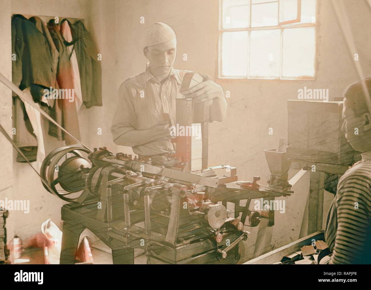 Arab factories & general improvements in Nablus, Match factory Making ...
