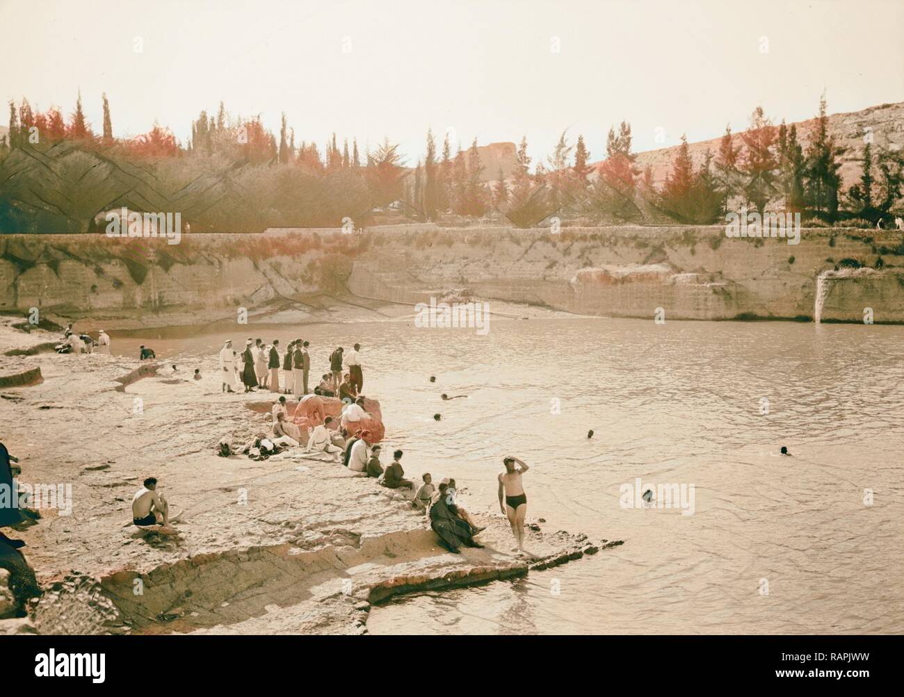 Solomon's pools becomes a picnic & swimming resort Group of bathers in ...