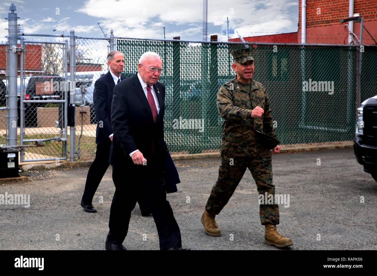 29th Commandant of the Marine Corps Gen. Alfred M. Gray Jr. is greeted ...