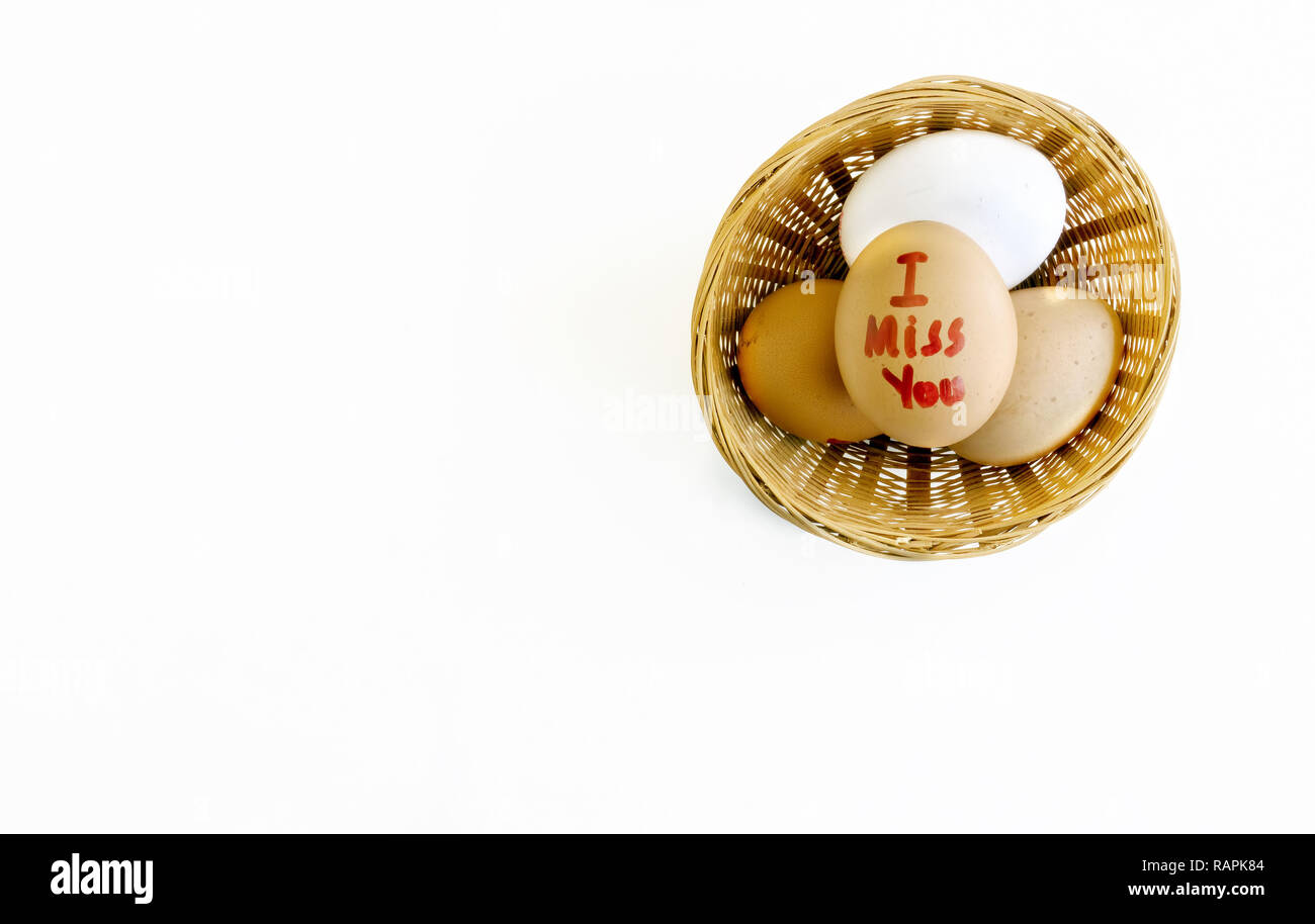 I love you Writes on Egg Photo Stock Photo - Alamy