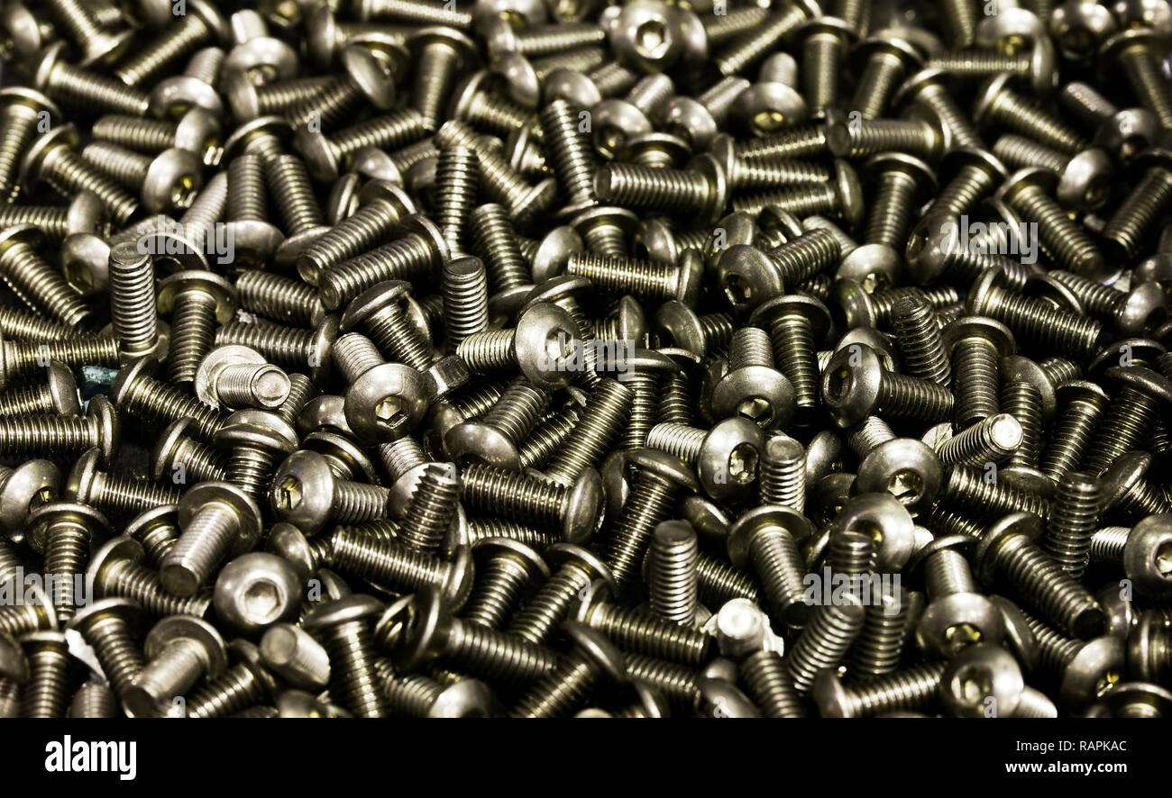 Industrial Concept Group of Metal Screw Photo Stock Photo - Alamy
