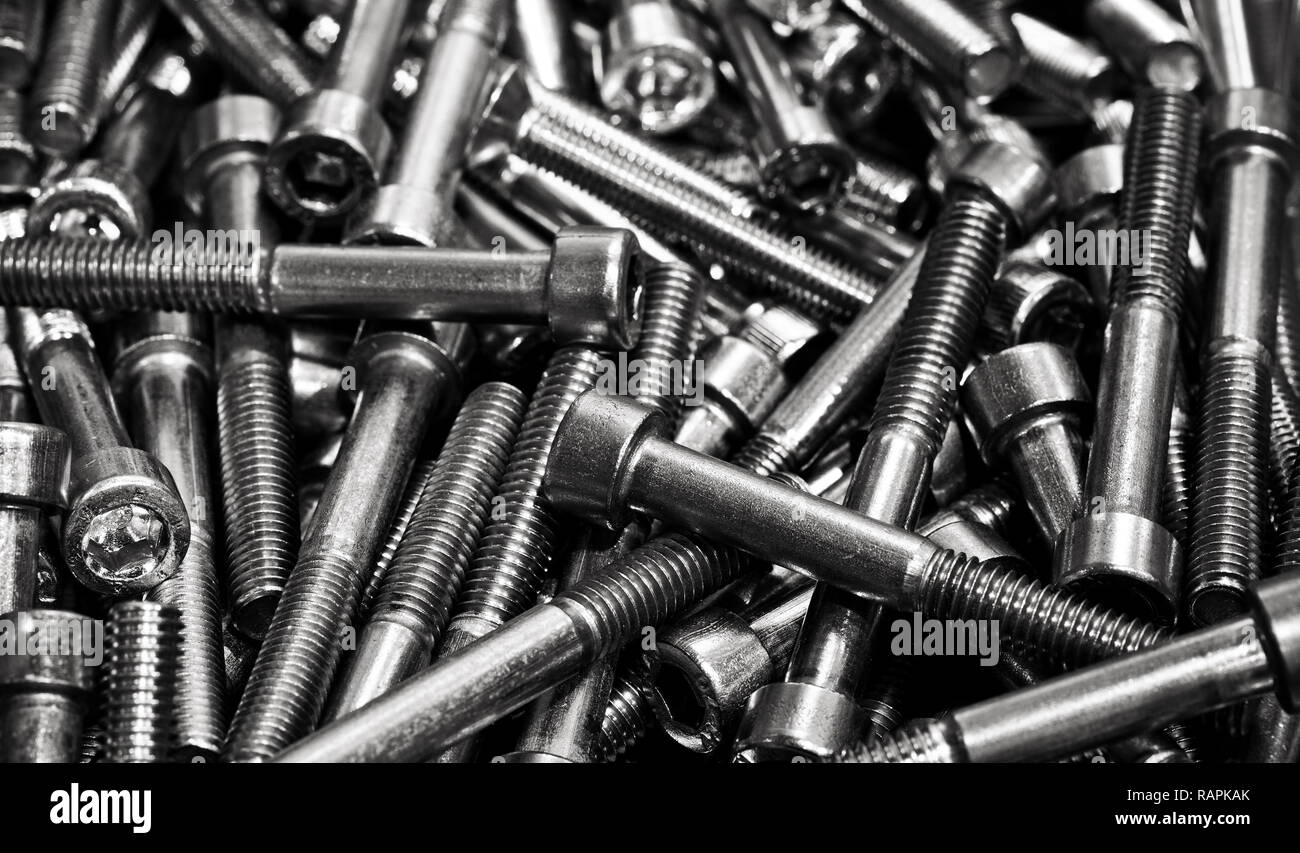 Industrial Concept Group of Metal Screw Photo Stock Photo - Alamy