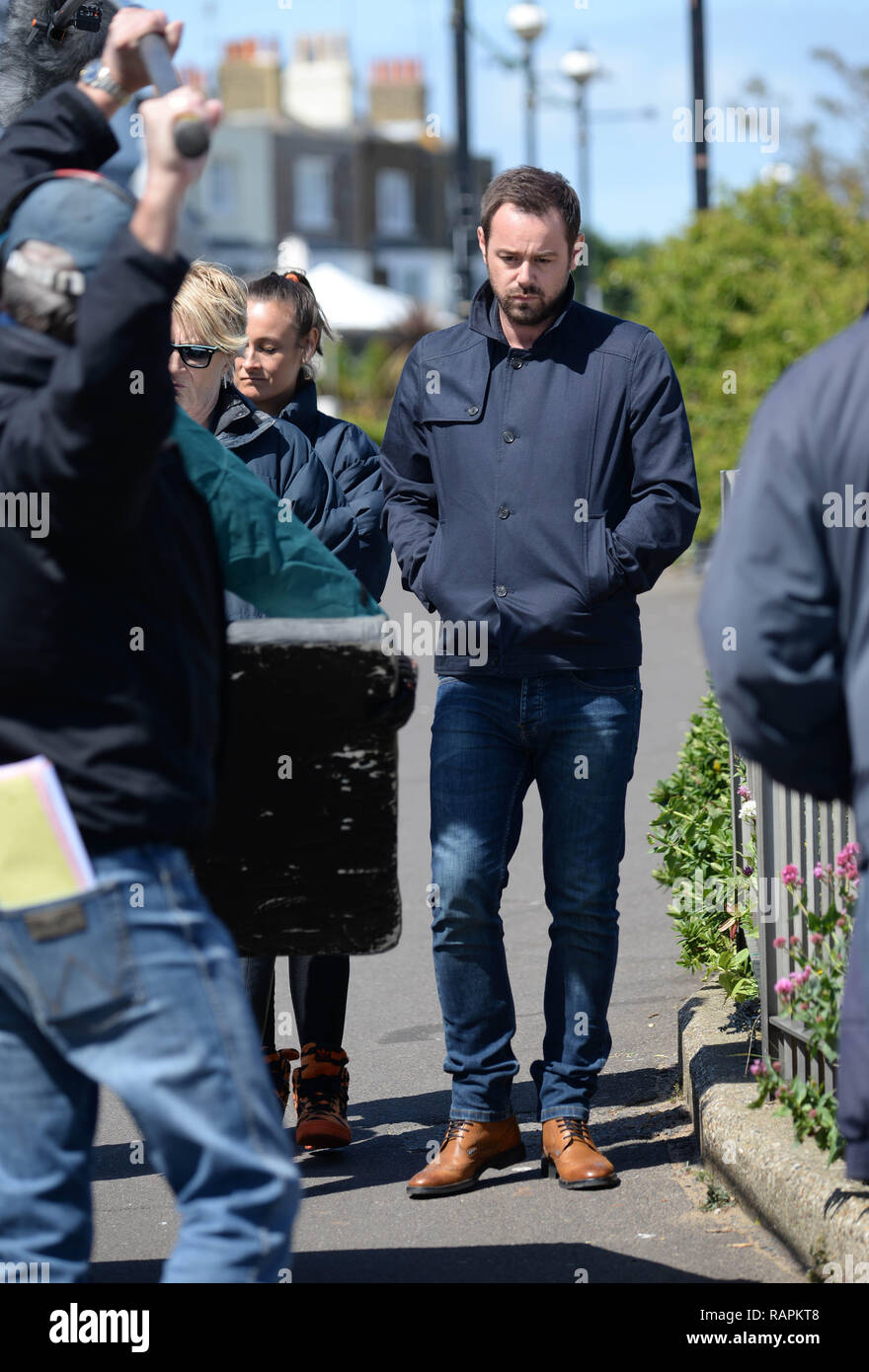 Eastenders Carter family during filming in Broadstairs, Kent Featuring ...