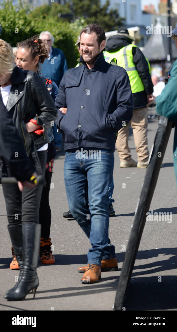 Eastenders Carter family during filming in Broadstairs, Kent Featuring ...