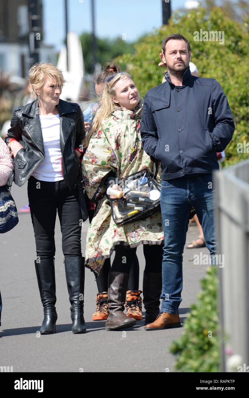 Eastenders Carter family during filming in Broadstairs, Kent Featuring ...