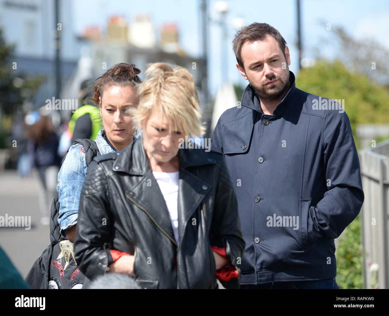 Eastenders Carter family during filming in Broadstairs, Kent Featuring ...