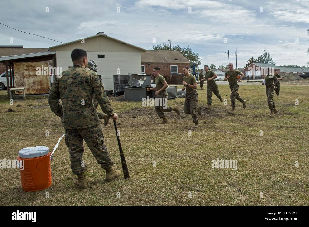 U.S. Marines with Headquarters and Support Battalion, Marine Corps Base ...