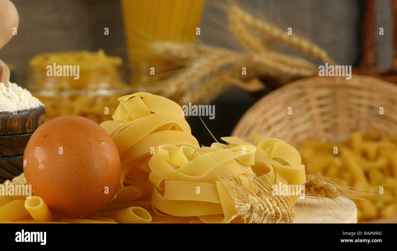 Italian Macaroni Pasta Uncooked Raw Food Photo Stock Photo - Alamy