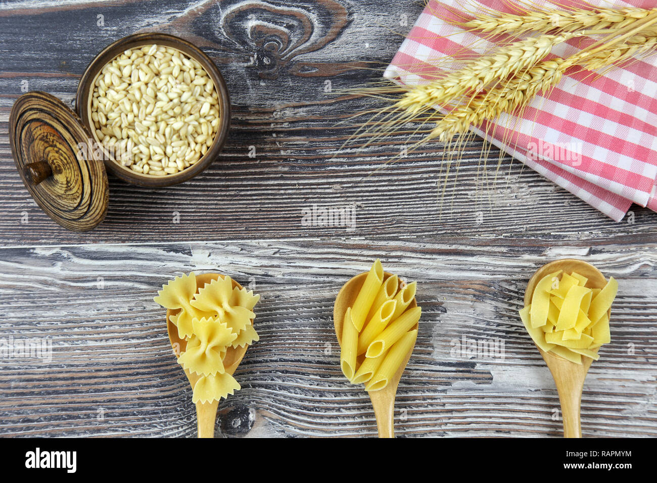 Italian Macaroni Pasta Uncooked Raw Food Photo Stock Photo - Alamy