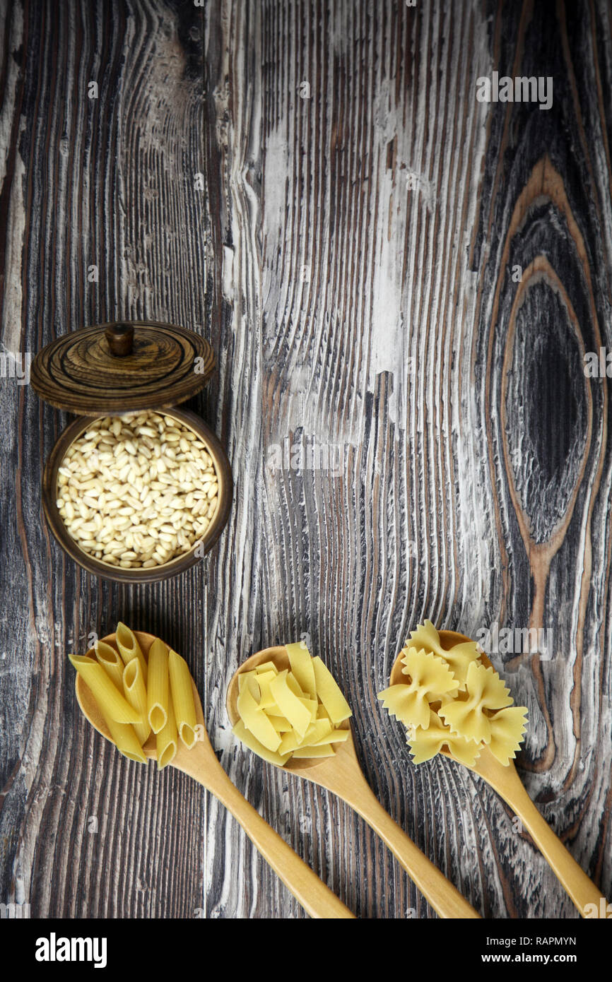 Italian Macaroni Pasta Uncooked Raw Food Photo Stock Photo - Alamy