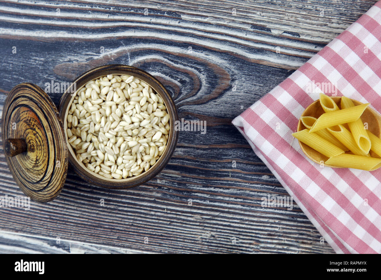 Italian Macaroni Pasta Uncooked Raw Food Photo Stock Photo - Alamy