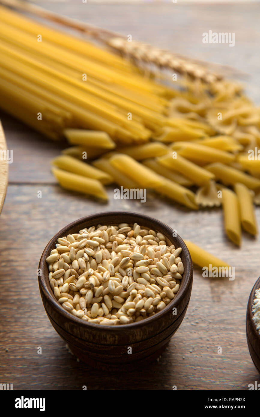 Italian Uncooked Healthy Macaroni Pasta Food Photo Stock Photo - Alamy