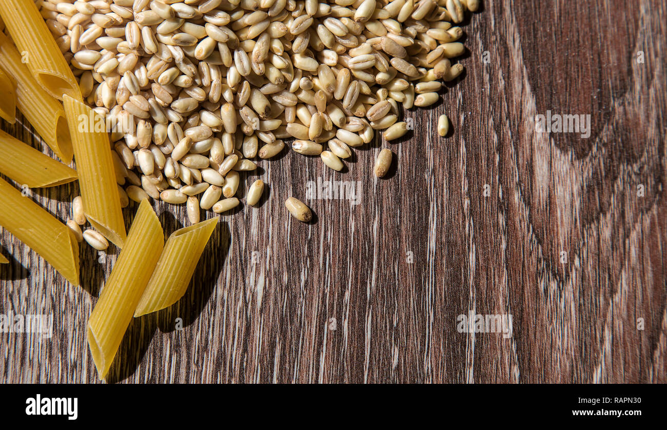 Italian Uncooked Healthy Macaroni Pasta Food Photo Stock Photo - Alamy