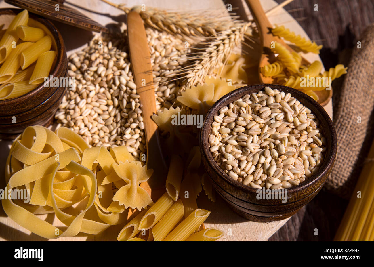 Italian Uncooked Healthy Macaroni Pasta Food Photo Stock Photo - Alamy