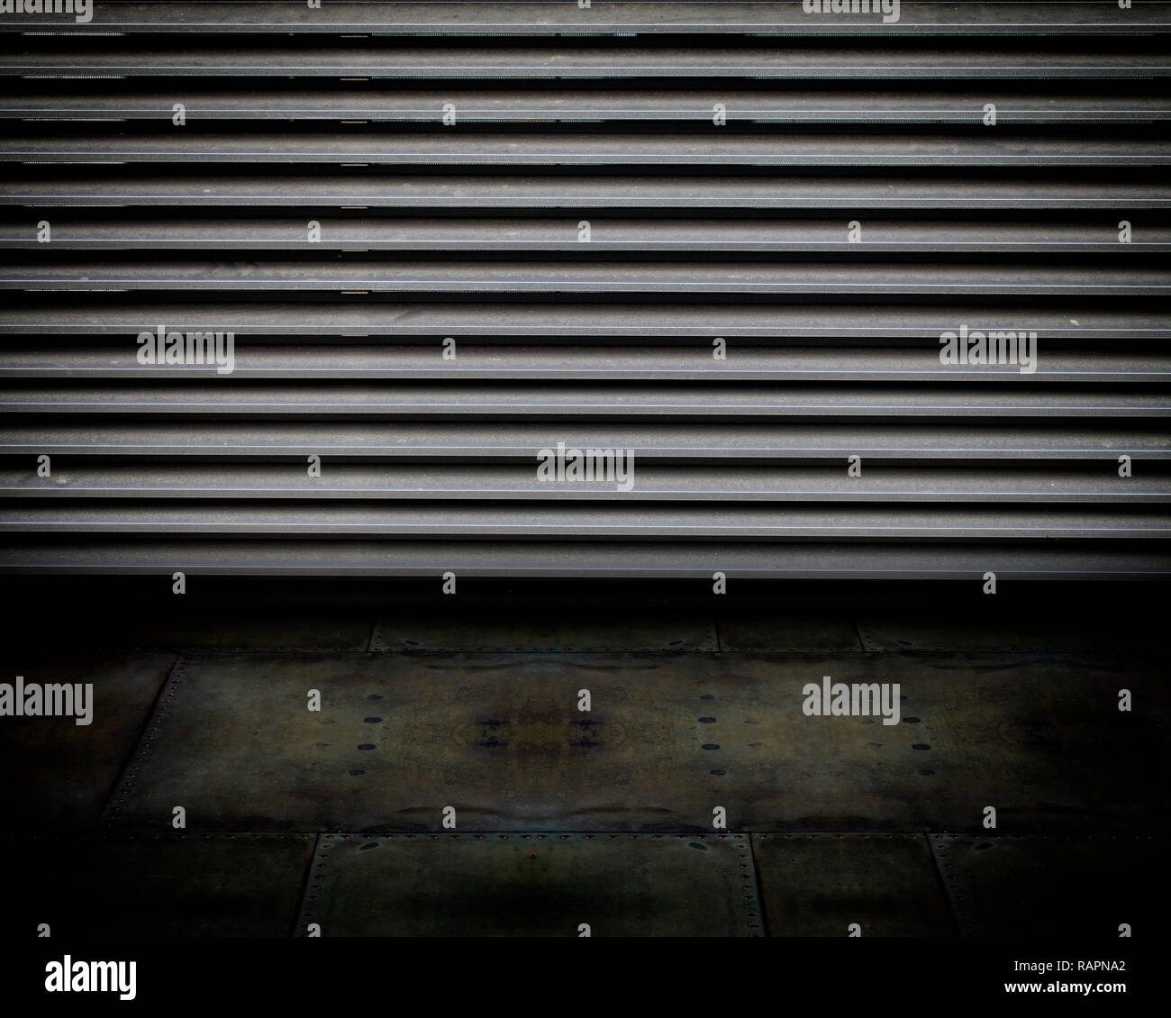 Abstract Metal Room Urban Interior Stage Background Stock Photo - Alamy