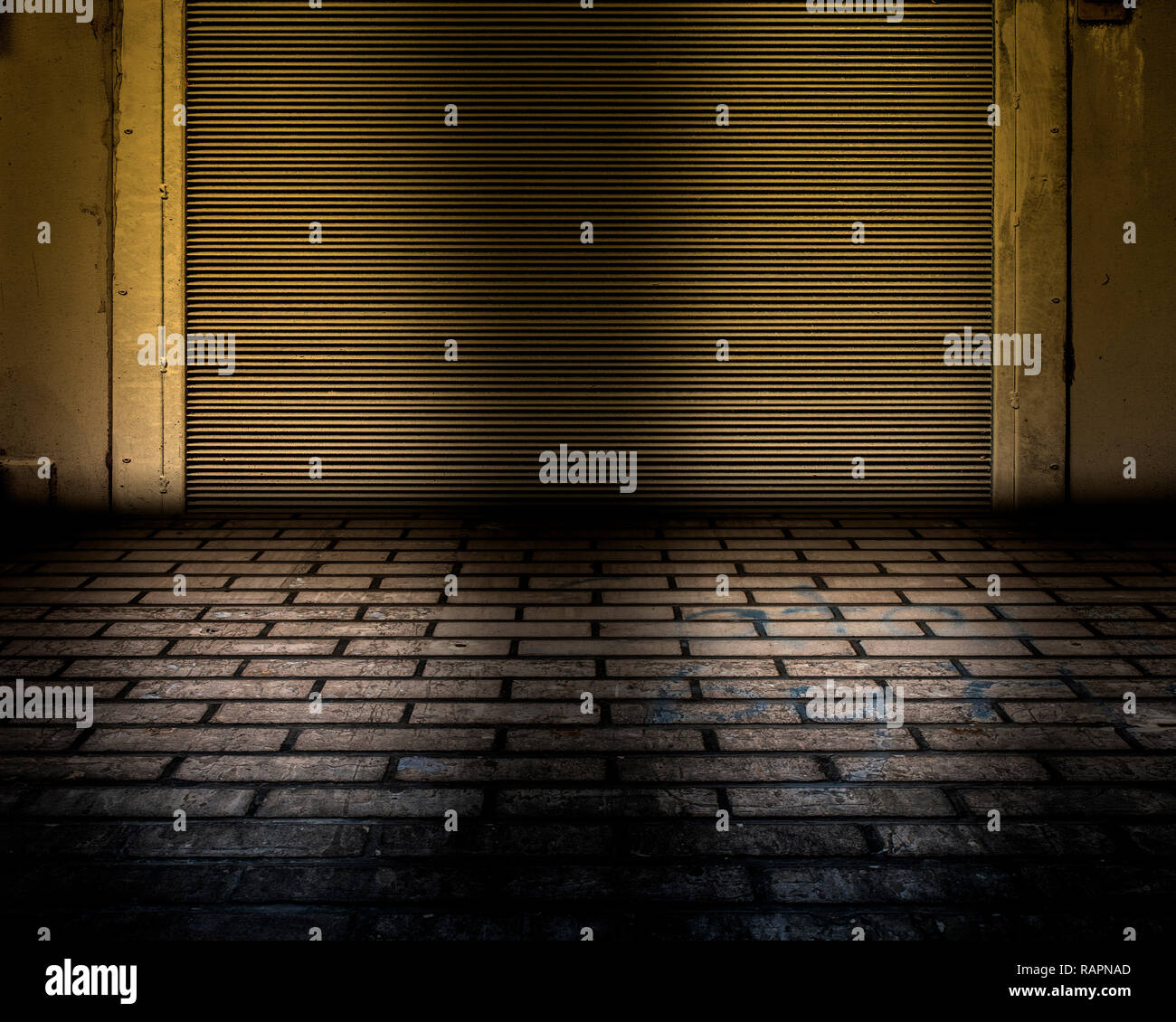 Abstract Metal Room Urban Interior Stage Background Stock Photo - Alamy