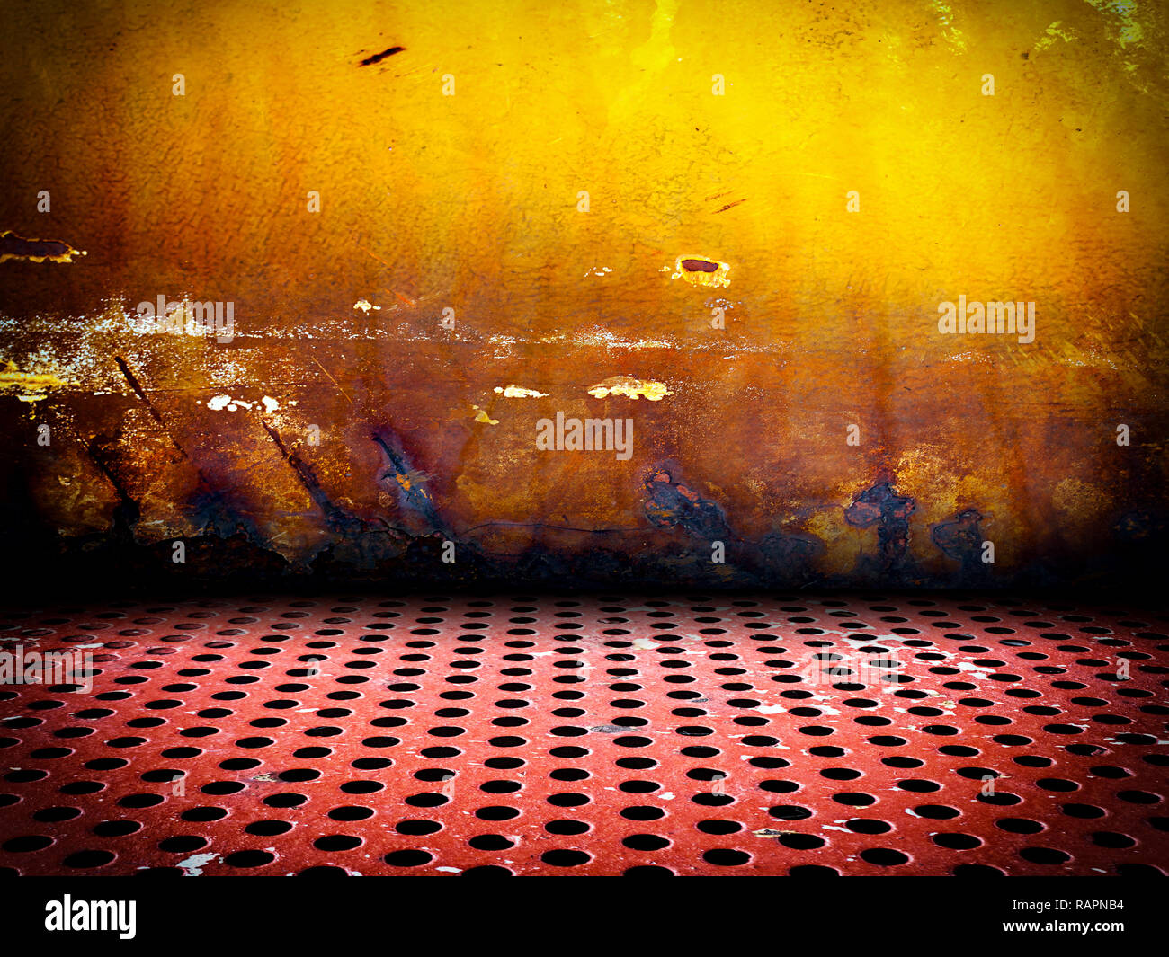 Abstract Metal Room Urban Interior Stage Background Stock Photo - Alamy