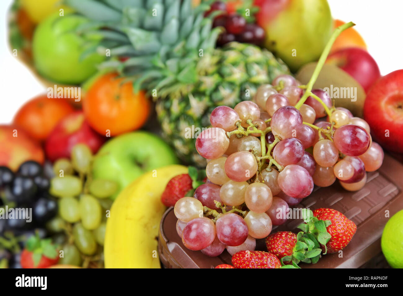 Mix of Vegetarian Organic Food Colorful Fresh Fruits Stock Photo - Alamy