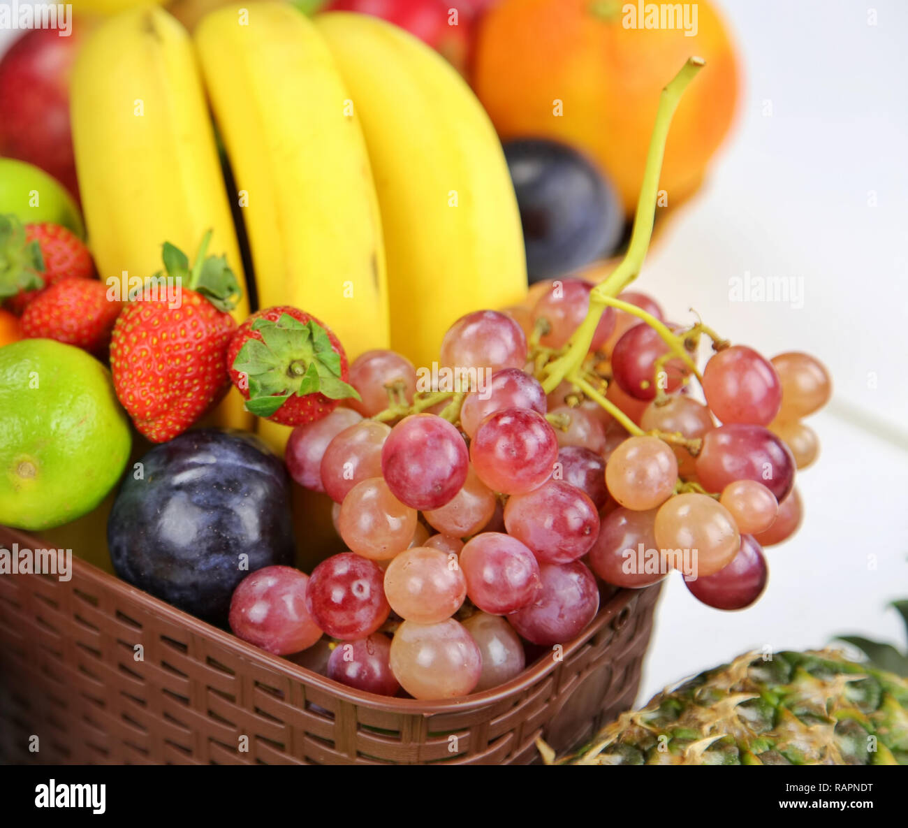 Mix of Vegetarian Organic Food Colorful Fresh Fruits Stock Photo - Alamy