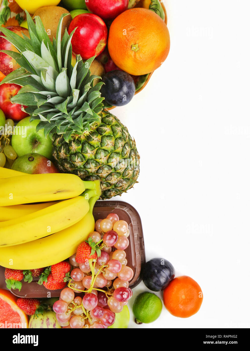 Mix of Vegetarian Organic Food Colorful Fresh Fruits Stock Photo - Alamy