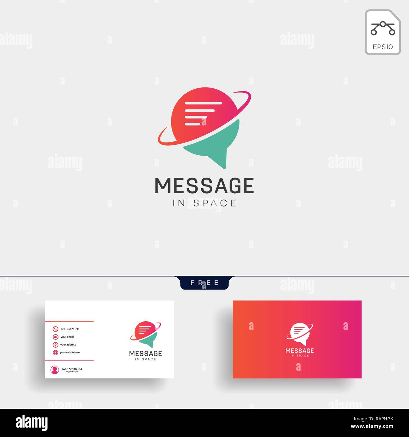 Chat, Message, speech, Conversation logo template with business card ...