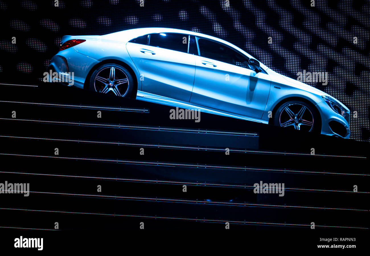 Modern Technology Cars in a Fair Show Photo Stock Photo - Alamy