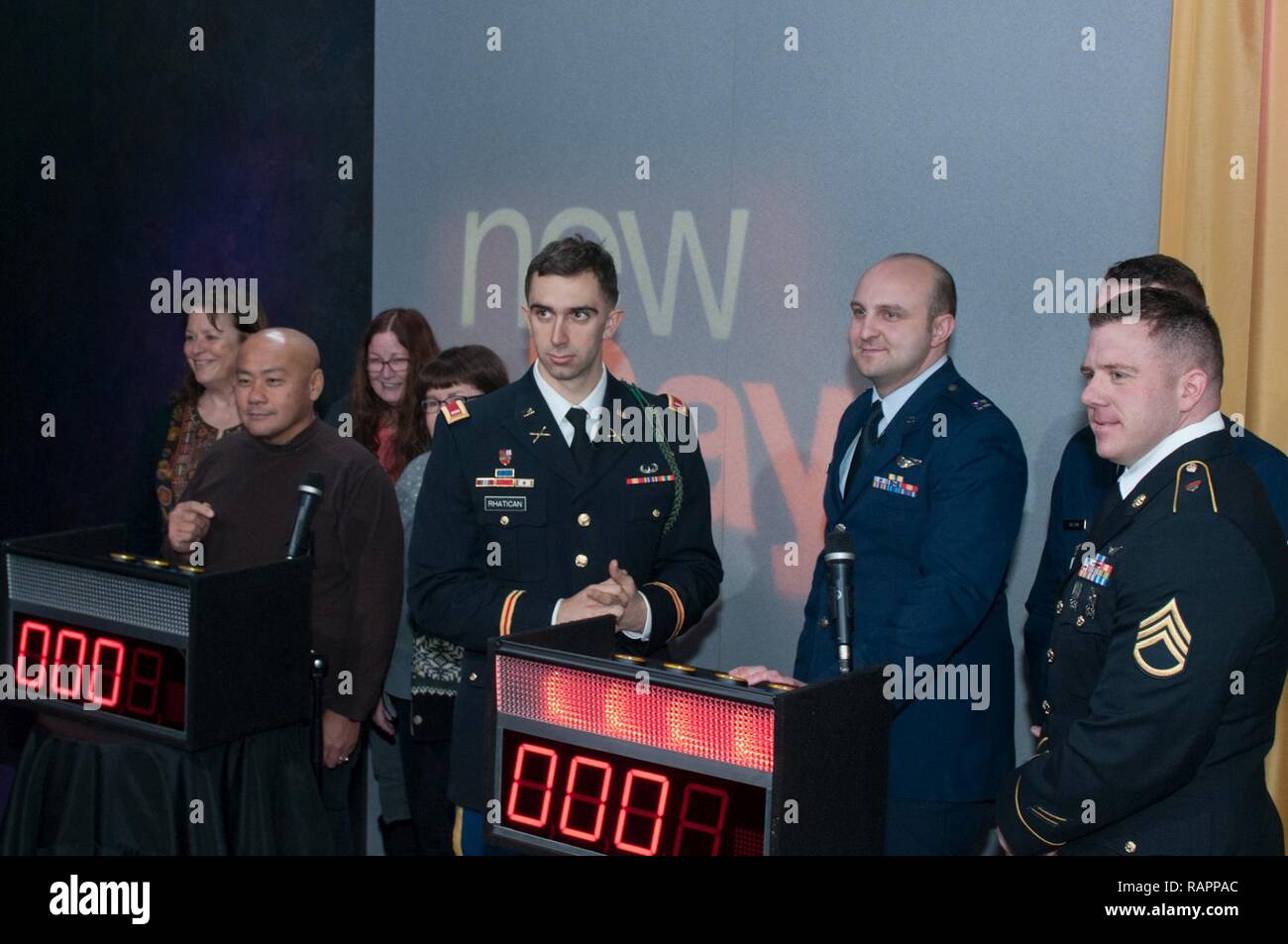 Team Civies (left) and Team JBLM (right) are ready for KING 5's New Day ...