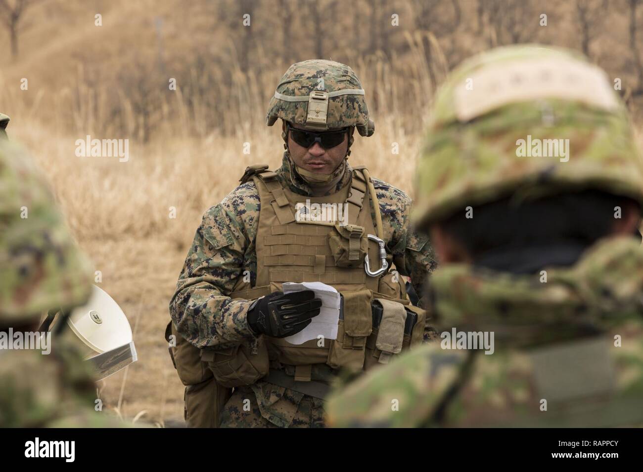 U.S. Marine Corps Sgt. Derrell Thomas, a section chief with Alpha ...