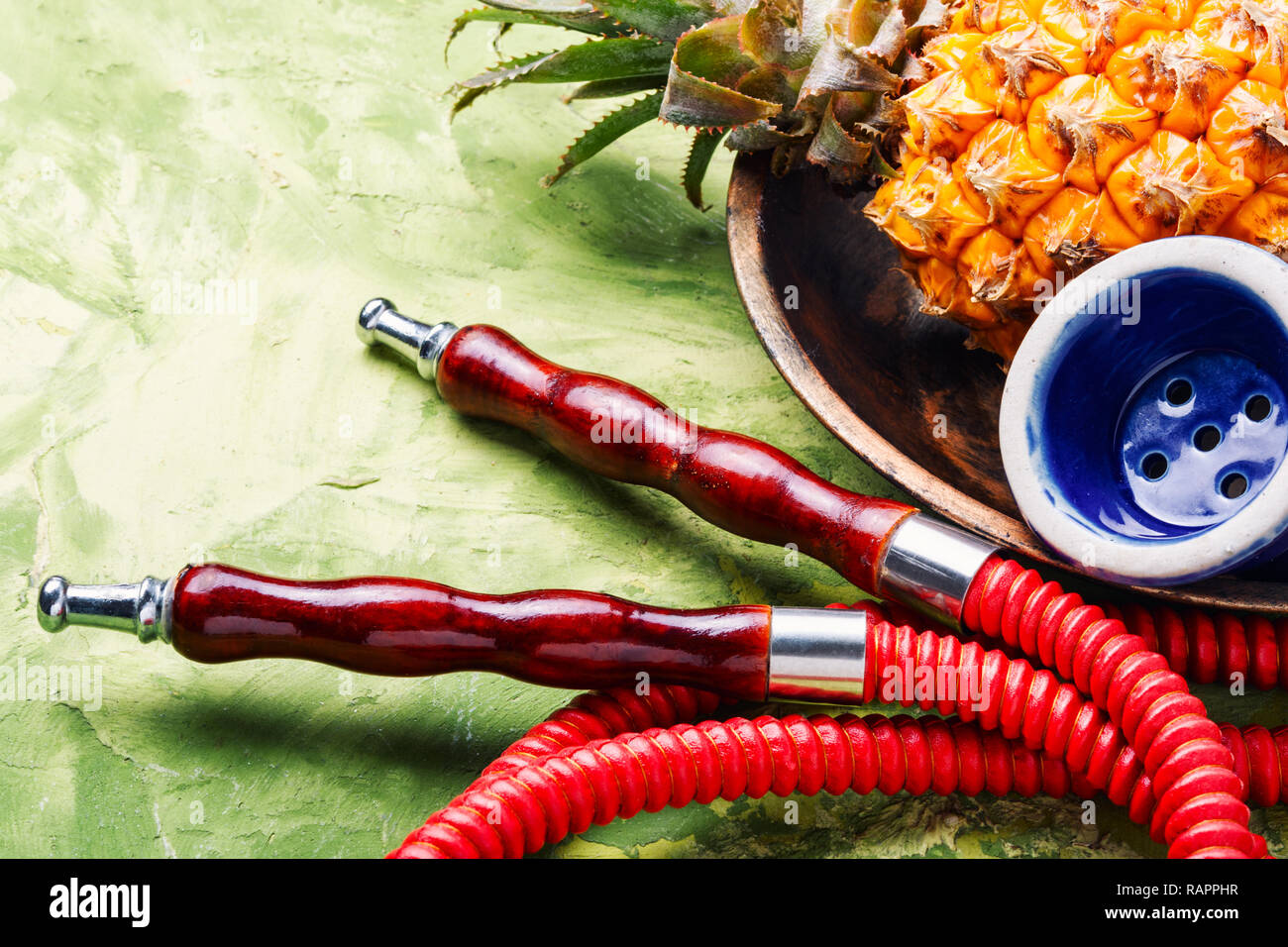 Fashionable fruit smoking hookah with a tobacco flavor of pineapple ...
