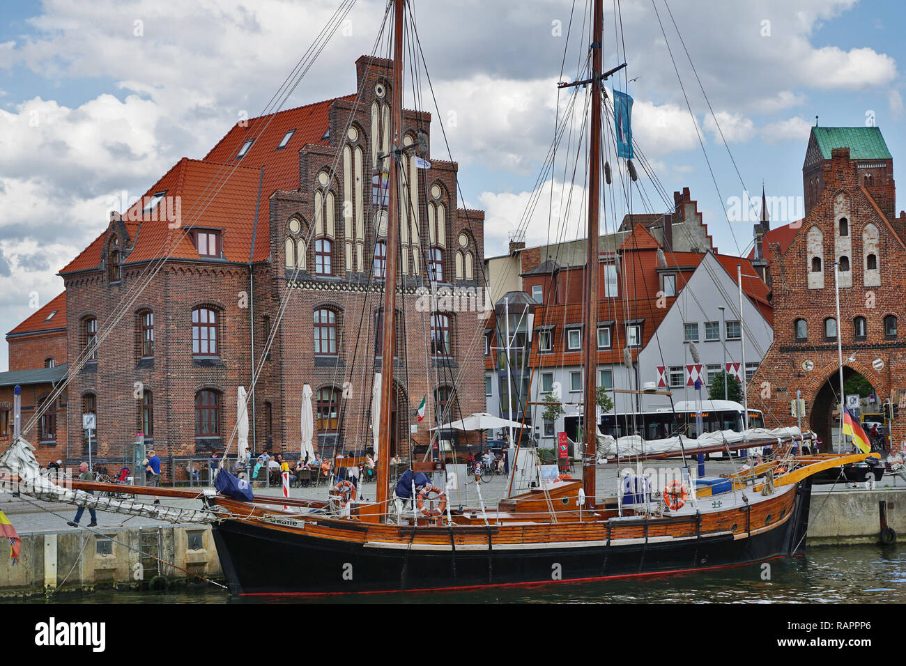 Harbor view of Wismar, Germany Stock Photo - Alamy