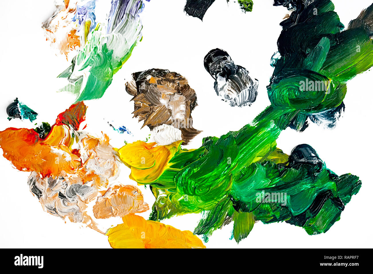 Paint Brush Art Color Palette Colorful Painting Tools Stock Photo - Alamy