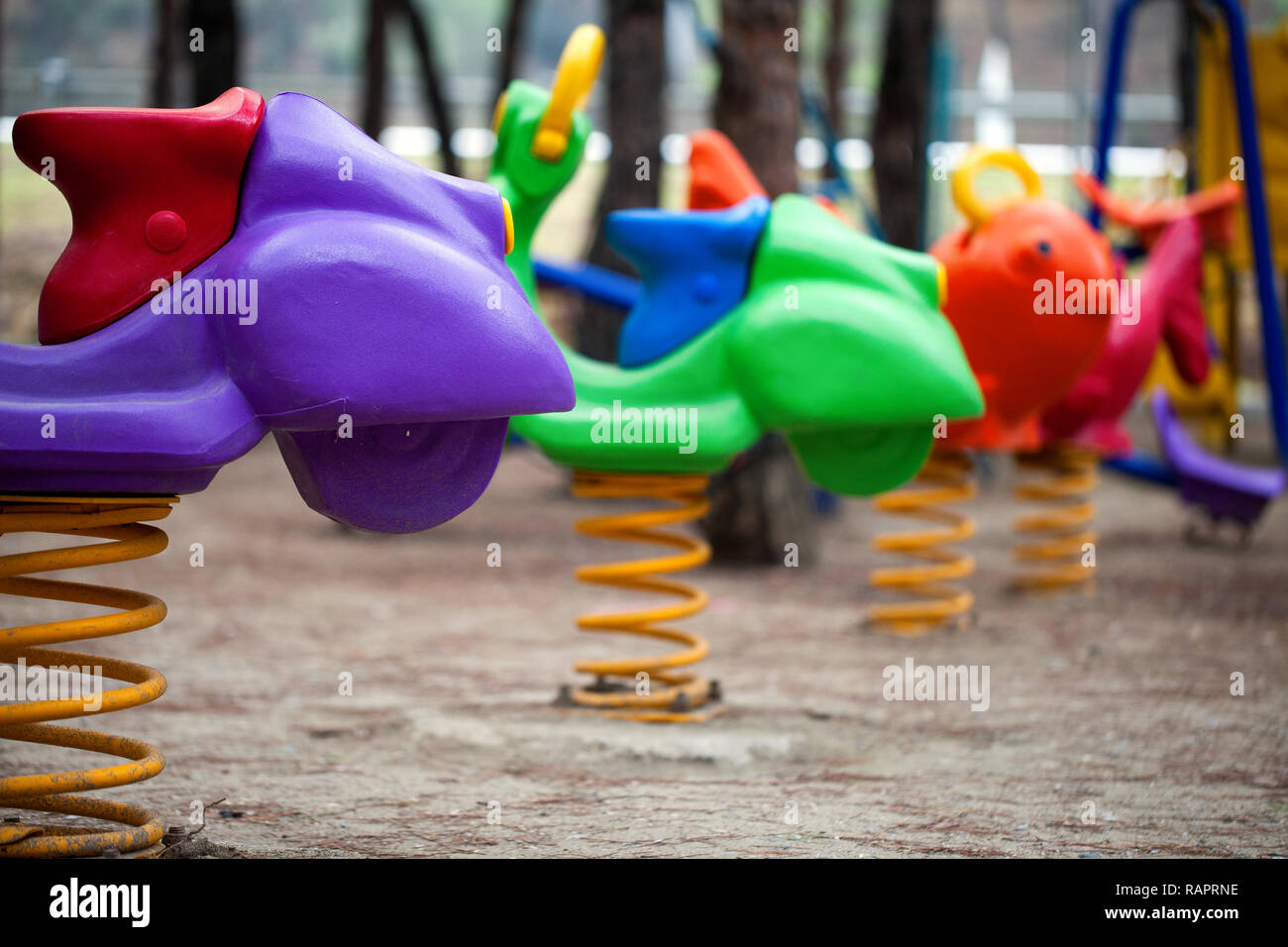 Outdoor Children Playground for Fun Play Park Stock Photo - Alamy