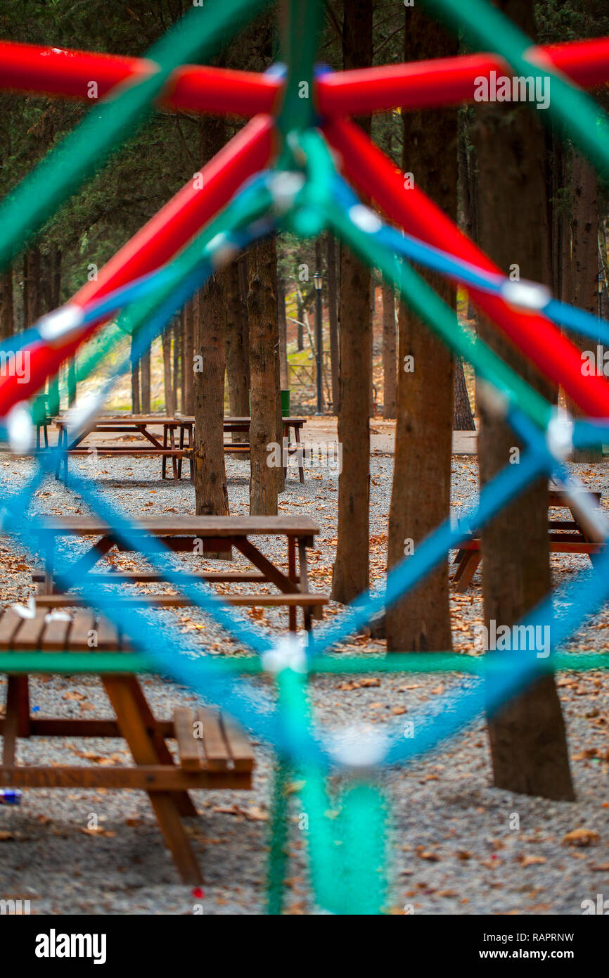 Outdoor Children Playground for Fun Play Park Stock Photo - Alamy