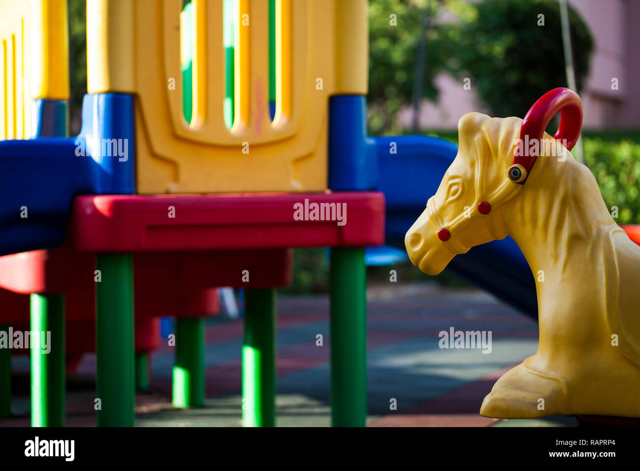 Outdoor Children Playground for Fun Play Park Stock Photo - Alamy