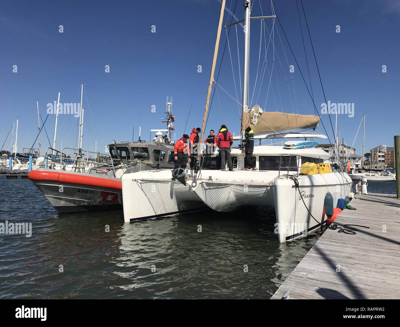 A Coast Guard 45-foot Response Boat-Medium crew from Station Little ...