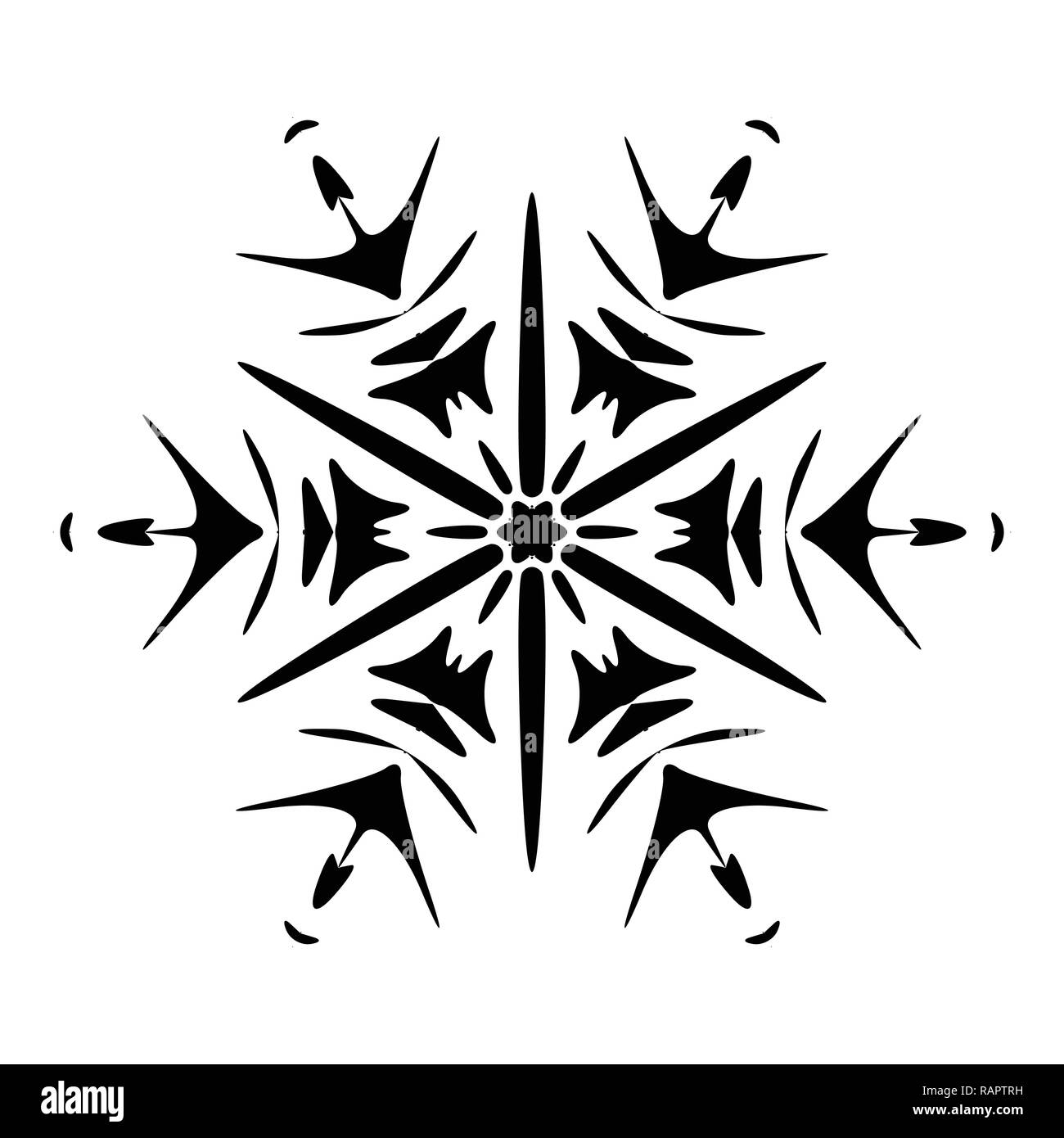 Simple Snowflake Template Stock Vector Image & Art - Alamy