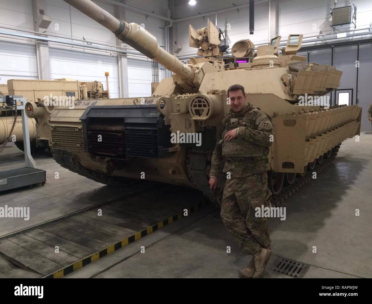 Capt. James England, commander, Company B, 1st Battalion, 66th Armor ...
